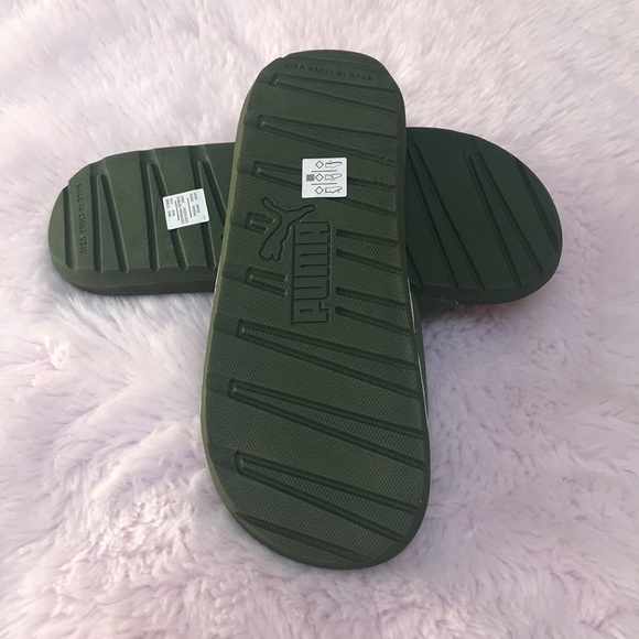 Puma | Shoes | Puma Green Slide | Poshmark